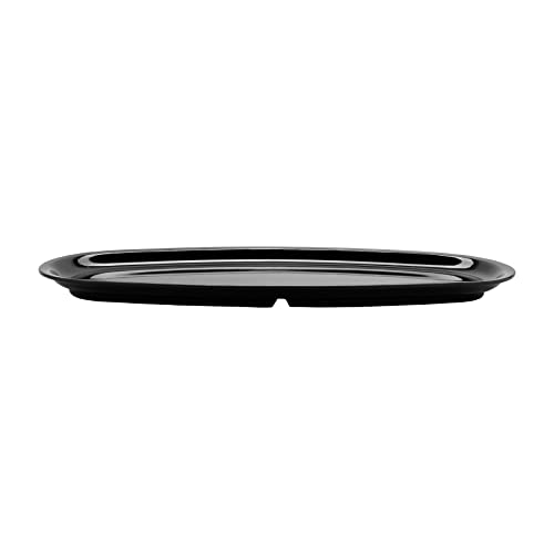 G.E.T. OP-2410-BK Black 24" x 10.25", Oval Platter, Break Resistant Dishwasher Safe Melamine Plastic, Black