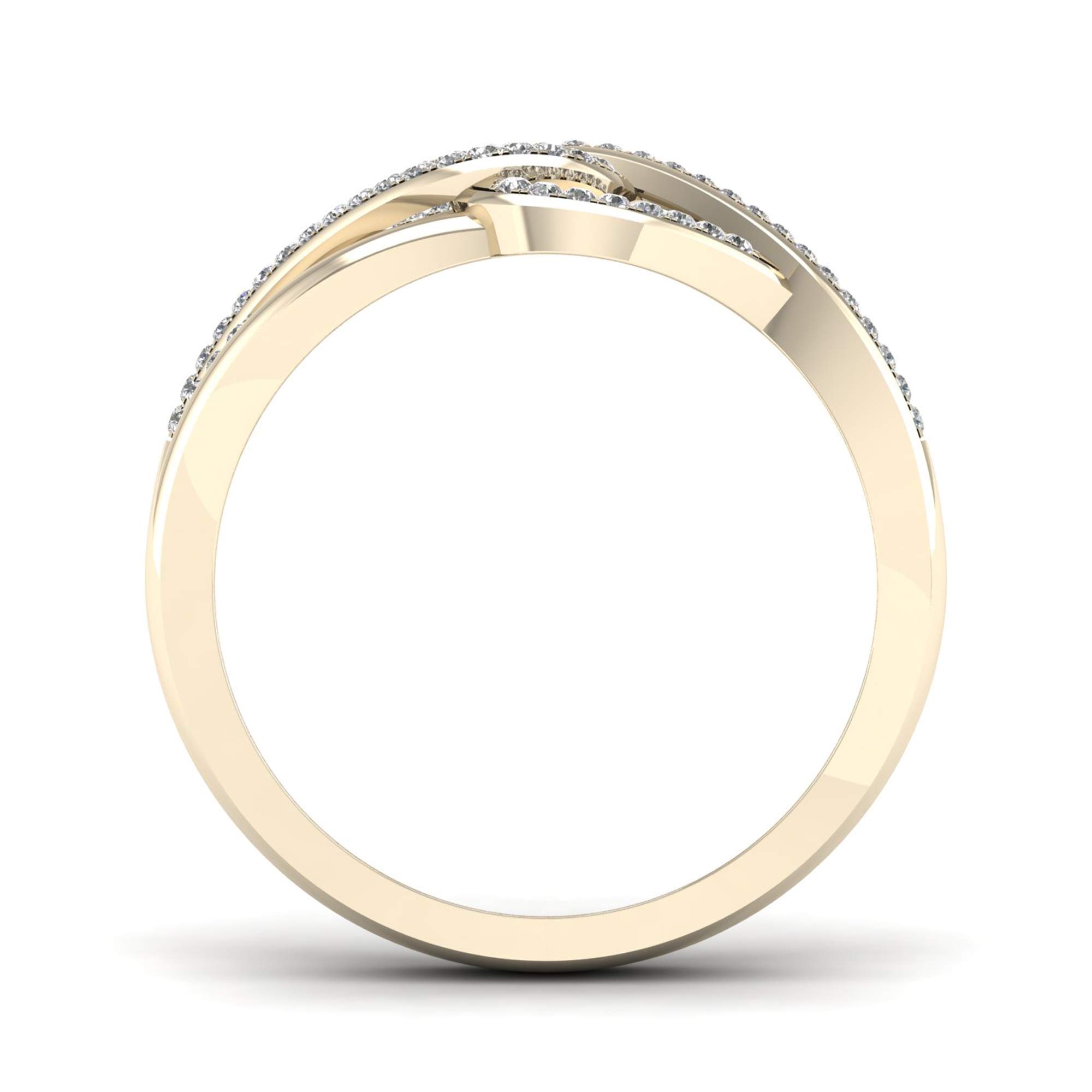 Diamond2Deal 10k Yellow Gold Diamond Engagement anniversary Ring Size 6 (0.15ct I2,H-I)