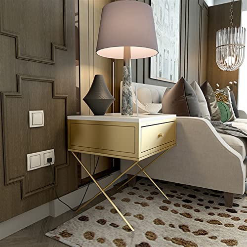 HIGOH Bedside Table Modern Bedside Cabinet Coffee End Bedside Cabinet Household Furniture Bedside Cabinet Cabinet Living Room (Color : 1)