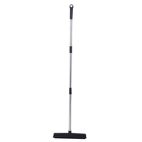 Multifunction Telescopic Floor Carpet Broom Pet Hair Dust Removal Cleaner Sweeper Cleaning Tools for Home (Black)