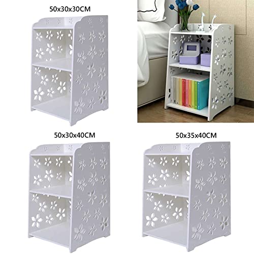HIGOH Bedside Table Home Bedroom Bedside Cabinet lockers Shelf Drawer Wood Plastic Bedside Cabinet