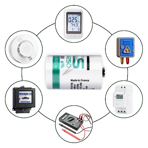 iNFISAN 2 X SAFT LS14250 1/2 AA 3.6v Battery 14250 Can Use for Dogwatch R9 Leash 1200mAh High Capacity