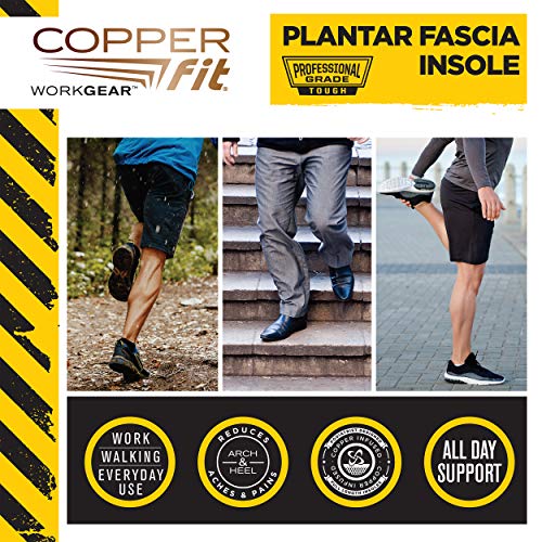 Copper Fit Men's Work Gear Heavy Duty Insoles, Blue, Size 9-13