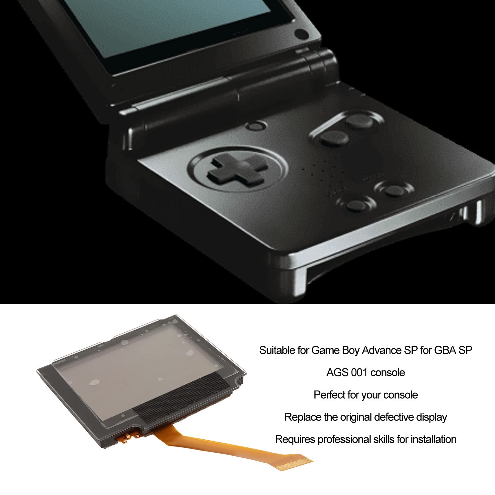 Game Console LCD Screen Professional LCD Screen Display Replacement for Sp Ags 001 Consoleelectronic Games & Peripherals