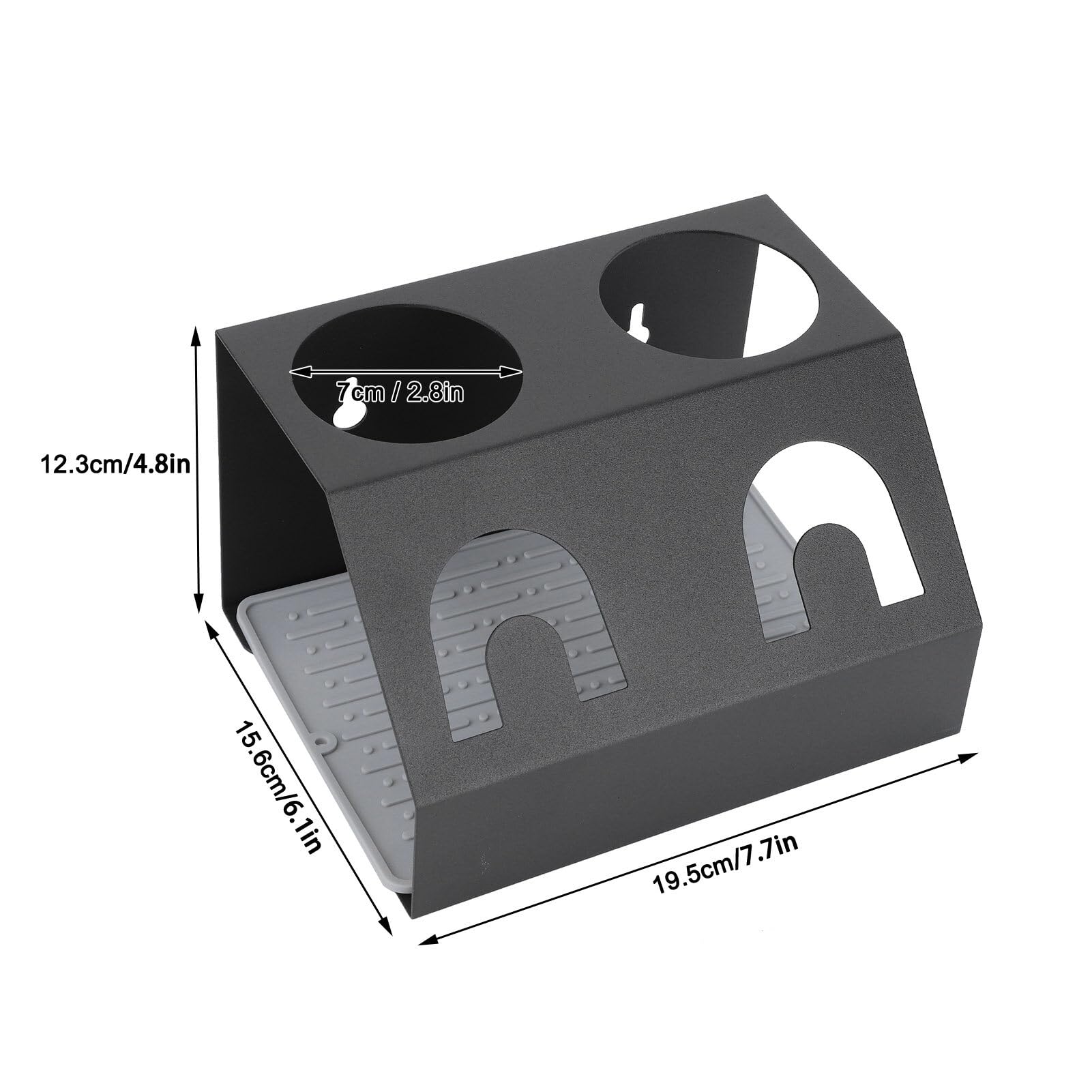 Haokaini Dual Holes Bottle Drying Rack for Soda Stream Bottles Soda Bottles Drainer Holder with Pad Sodastream Accessory for All Soda Stream Machines