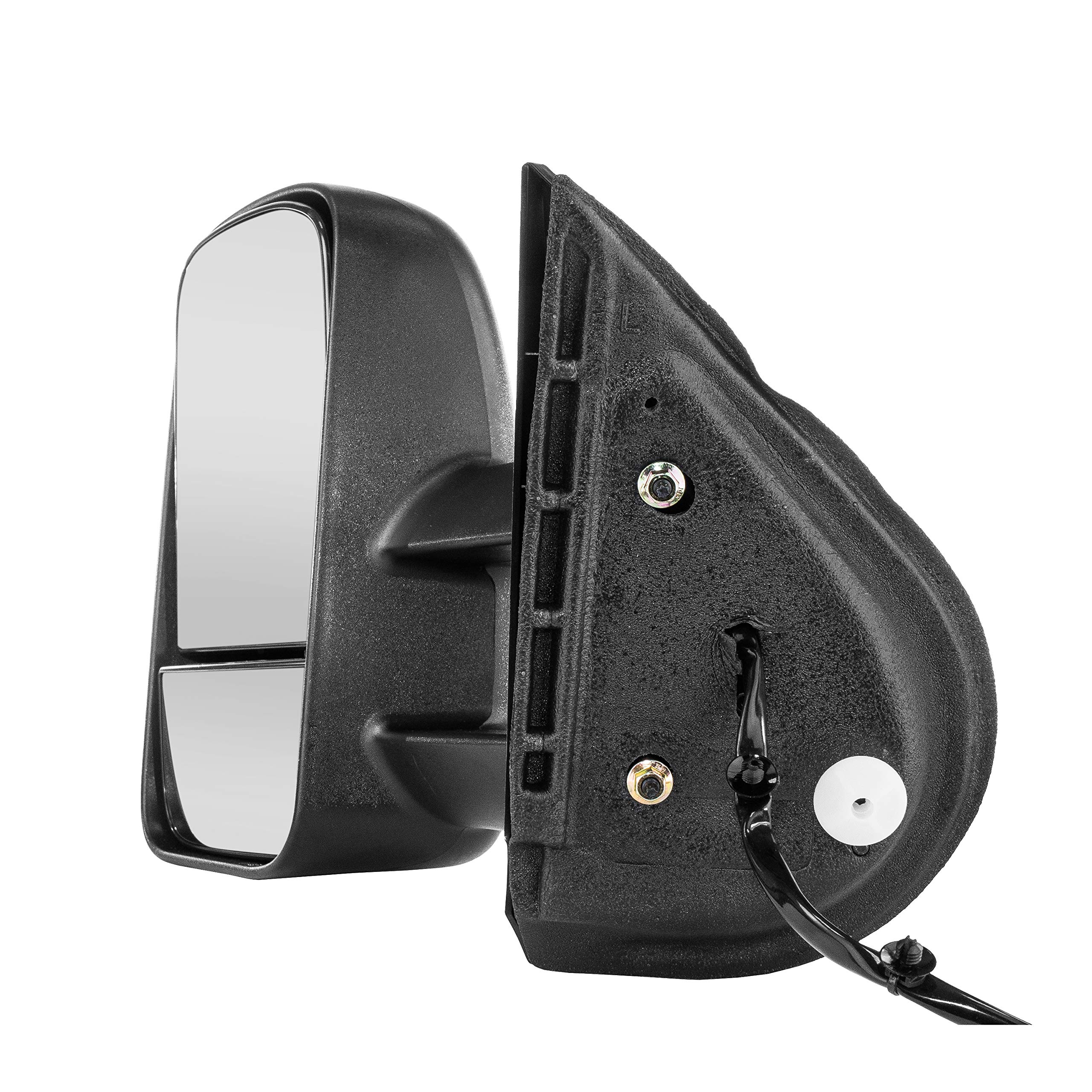Dependable Direct Left Driver Side Towing Mirror for 2007-2013 Chevy Silverado 1500 Textured Telescopic Folding Heated Left Door Mirror with Signal Light - GM1320354