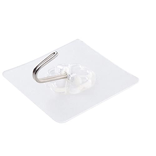 Wall Hooks Transparent Hook Free Nails,Waterproof and Oilproof for Keys Bathroom Shower Outdoor Kitchen Door Home Improvement Sticky Hook 20 Pack