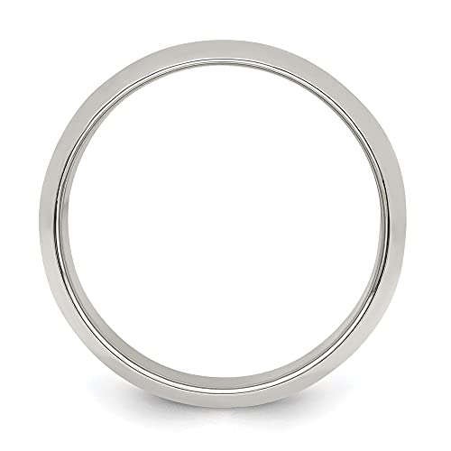 Diamond2Deal 925 Sterling Silver 10mm Half Round Wedding Band Ring