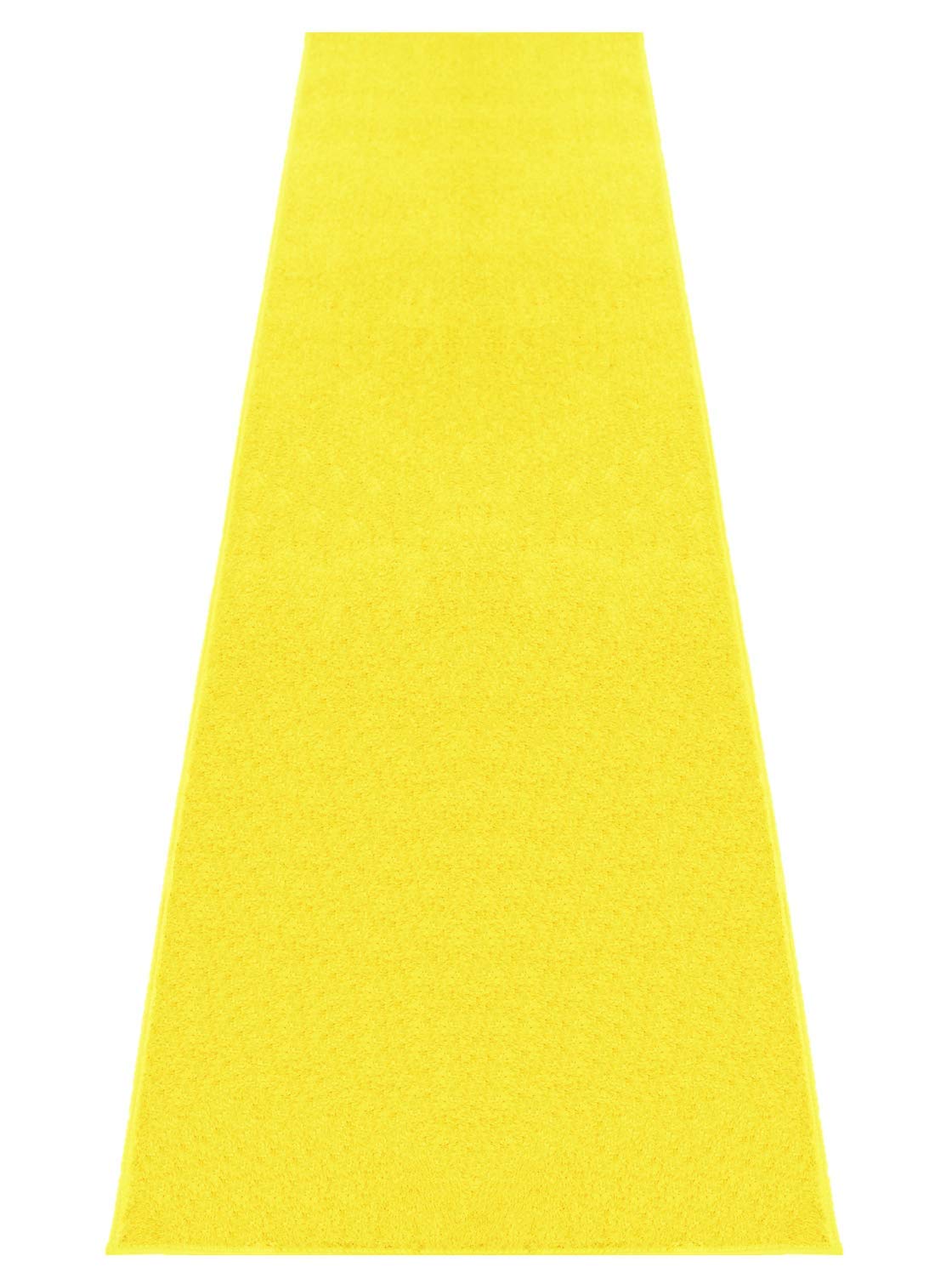 Event Carpet Aisle Runner - Quality Plush Pile Rug with Backing, Binding in Various Sizes (6 X 20 ft, Yellow)