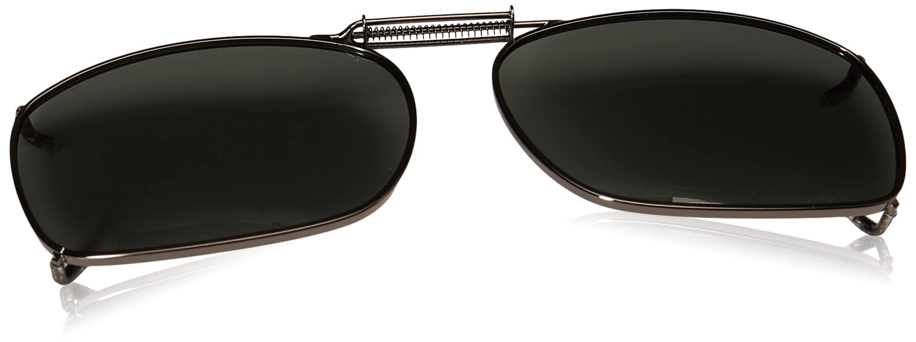 Dioptics Haven 1 REC Clip On Sunglasses Polarized Rectangular, Gunmetal, 52 mm