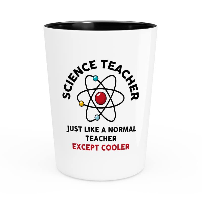 Flairy Land Scientist Shot Glass 1.5oz - Science Teacher - Chemist Mathematican Technologist Laboratory Analyst Data Knowledge Chemical Worker