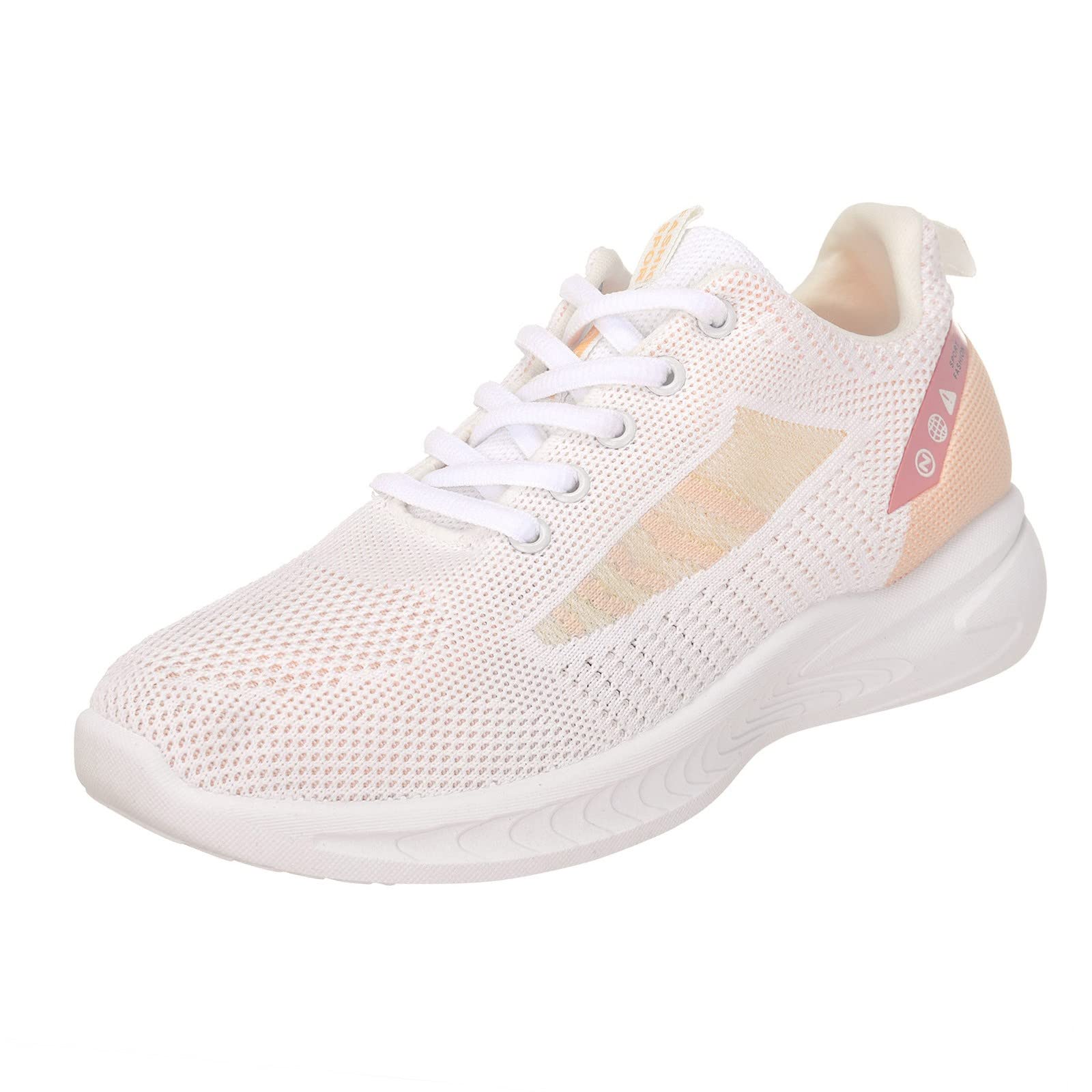 Fashion Autumn Women Solid Color Lace Up Thick Sole Comfortable Casual Style