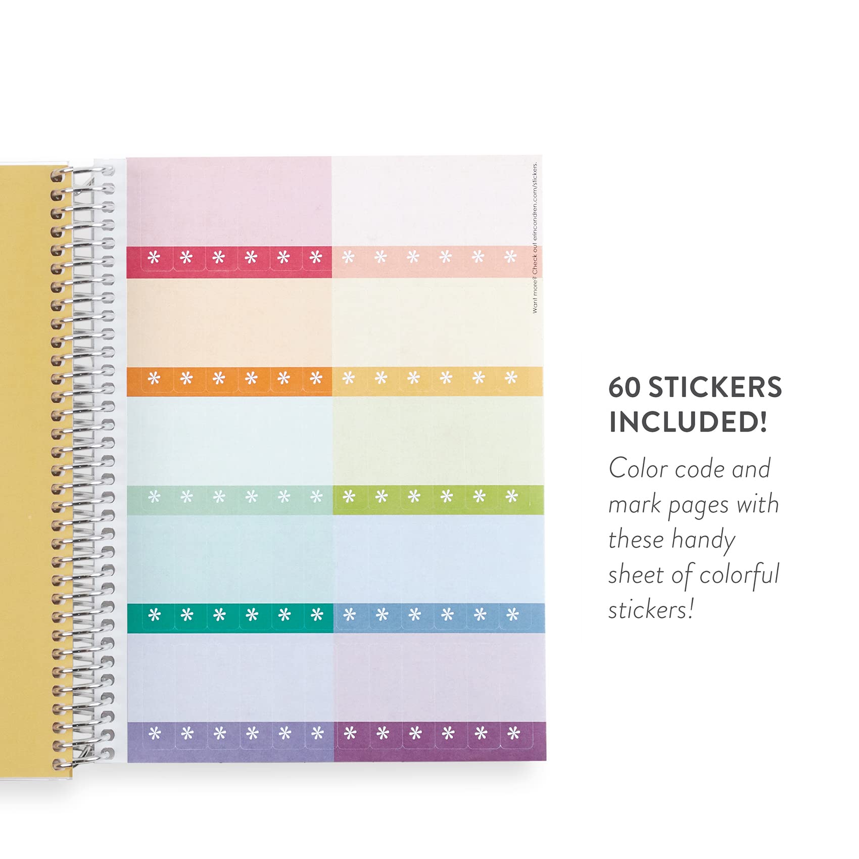 Erin Condren A5 Spiral Bound Productivity Notebook - Leopard. 160 Lined Page & To Do List Organizer Notebook. 80 Lb. Thick Mohawk Paper. Stickers Included