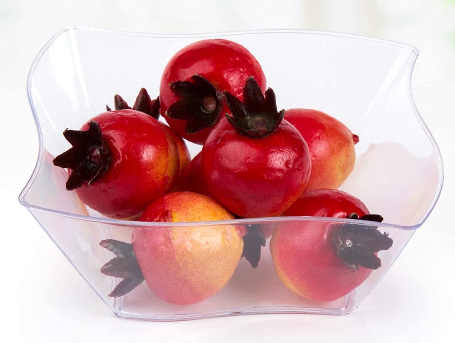 Healthcom 48 Packs 5 Oz Clear Dessert Bowls Plastic Appetizer Plates Dessert Dishes Bowls Tasting Cups Mini Dessert Bowls Serving Plate Reusable Disposable Bowls Small Catering Dessert Bowls for Party