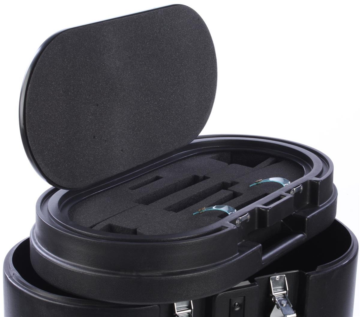 Displays2go Hard Carrying Case for Trade Show Accessories, Locking Top, Built in Wheels and Handle - 39β Tall (SCASE01)