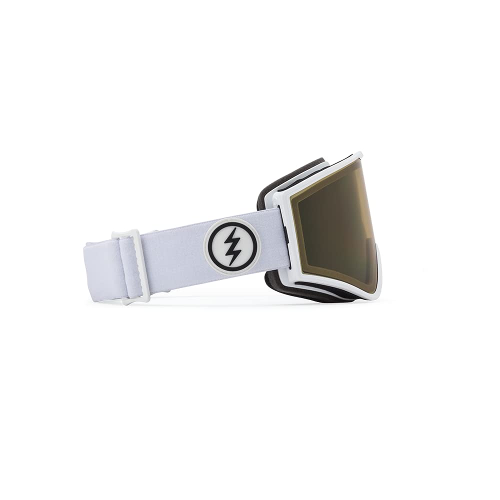 Electric - Kleveland+, Snow Goggles, Gloss White Frame, Photochromic Green Bronze Gold Chrome Lens