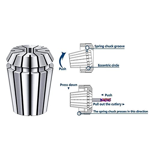 GRUNI ER11 Collet Chuck 1-7mm 1/4 1/8 AA 0.008mm High Accuracy ER Spring Collet for Bit Milling Clamping Holder 1Pcs (Size : ER11 1.5m)