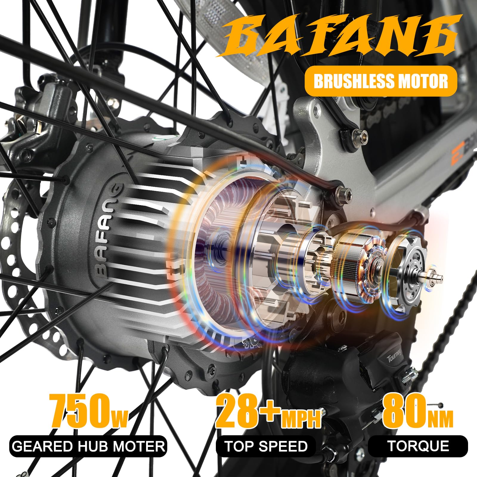 FIOTAS ReAspire Electric Bikes for Adults, 750W BAFANG Motor, 48V 20.1/16.7Ah Battery & 65 Miles Range Dirt E Bikes with 4.0 LCD Display 20'' Fat Tire Commuter with Removable Battery
