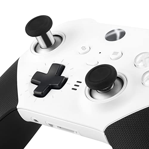 Metal Replacement Thumbsticks for Xbox Elite Controller Series 2 Core,Component Pack Includes 4 Swap Magnetic Joysticks,4 Paddles,1 Standard D-Pads, Accessories Parts for Xbox One Elite 2(Black)