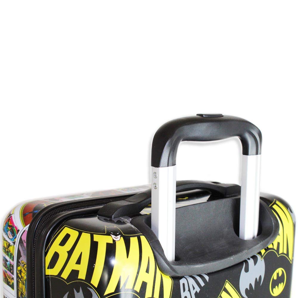 Fast Forward Batman Luggage for Boys, 20 Inches Hard-Sided Tween Spinner Suitcase for Toddlers, Kids Carry-On Travel Trolley, Kids Carry-On Luggage with Wheels