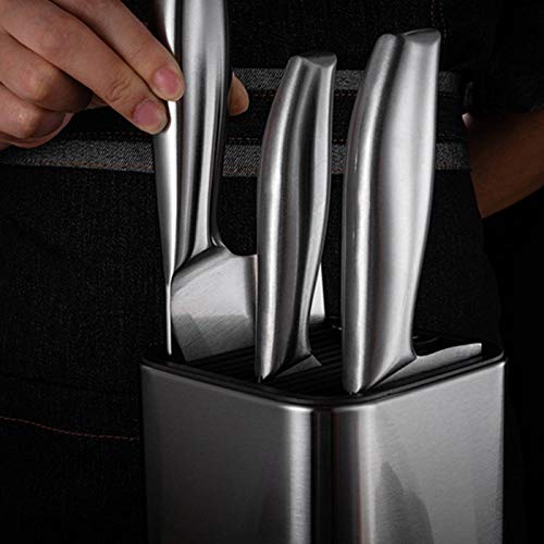 JHHDP Stainless Steel Knife Holder Kitchen Supplies Household Knife Holder Knife Storage Rack Multifunctional Vegetable Cutting Knife Holder