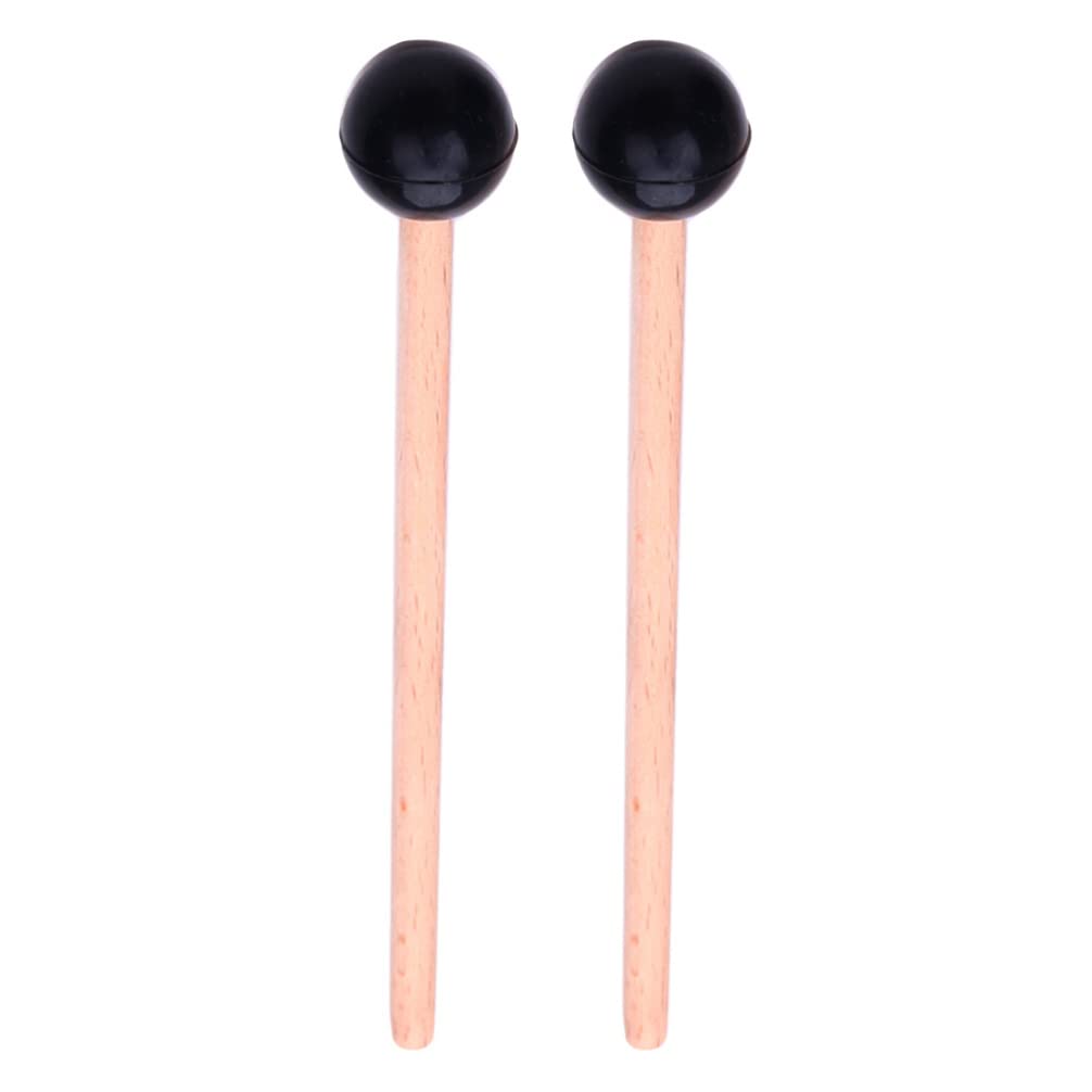 ERINGOGO 2pcs Ethereal Drum Hammer Glockenspiel Sticks Glockenspiel Mallets Rubber Mallets Sticks Handpan Drumsticks Kids Keyboard Instrument Hammer Chimes Electronic Solid Wood Toddler