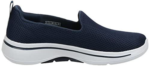 Skechers Women's Go Walk Arch Fit-Grateful Sneakers, Navy/White, 11