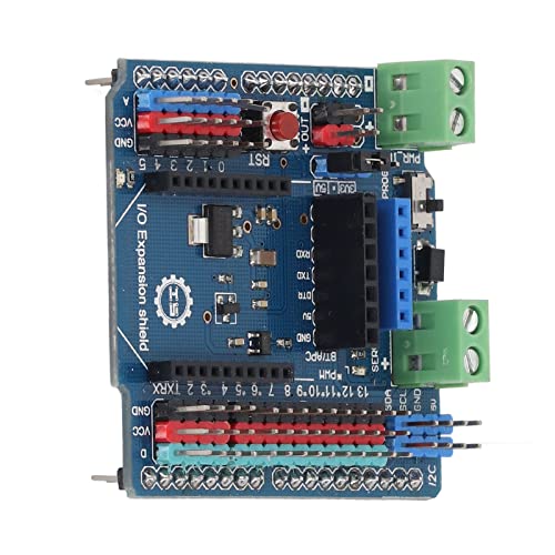 IO Expansion Module, 14 Digital 6 Analog Ports Practical Support External Power Supply IO Expansion Board 3P Communication Storage Interface for DIY