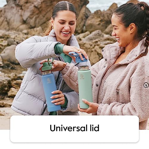Takeya Actives Insulated Stainless Steel Water Bottle with Spout Lid, 24 Ounce, Onyx