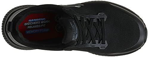 Skechers Women's Squad SR Food Service Shoe, Black, 9