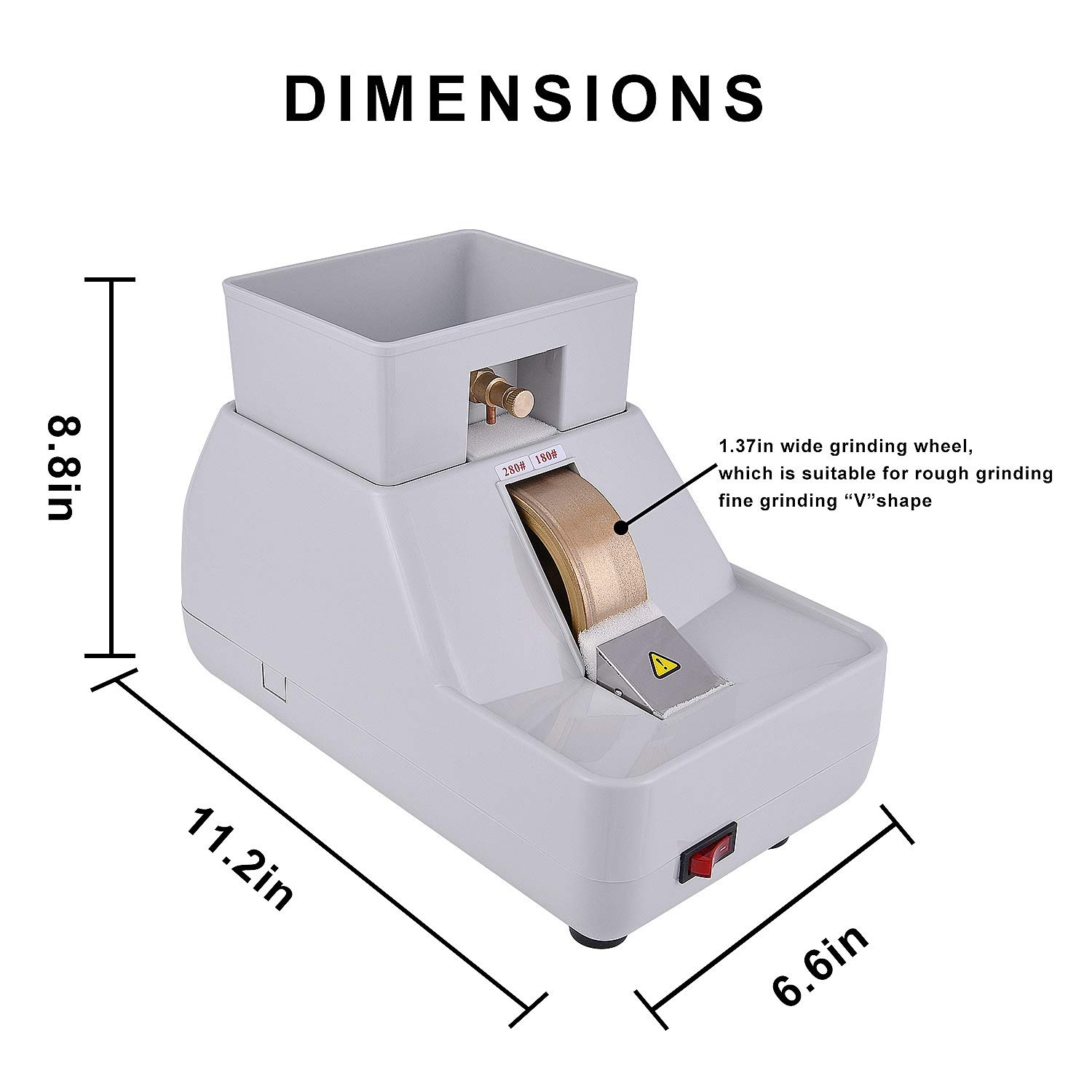 Optical Hand Lens Edger, Eyeglasses Edger,Manual Lens Grinder 3-in-1, Lens Polisher with Removable Sink,Jade,Watch Glass polishing Tool