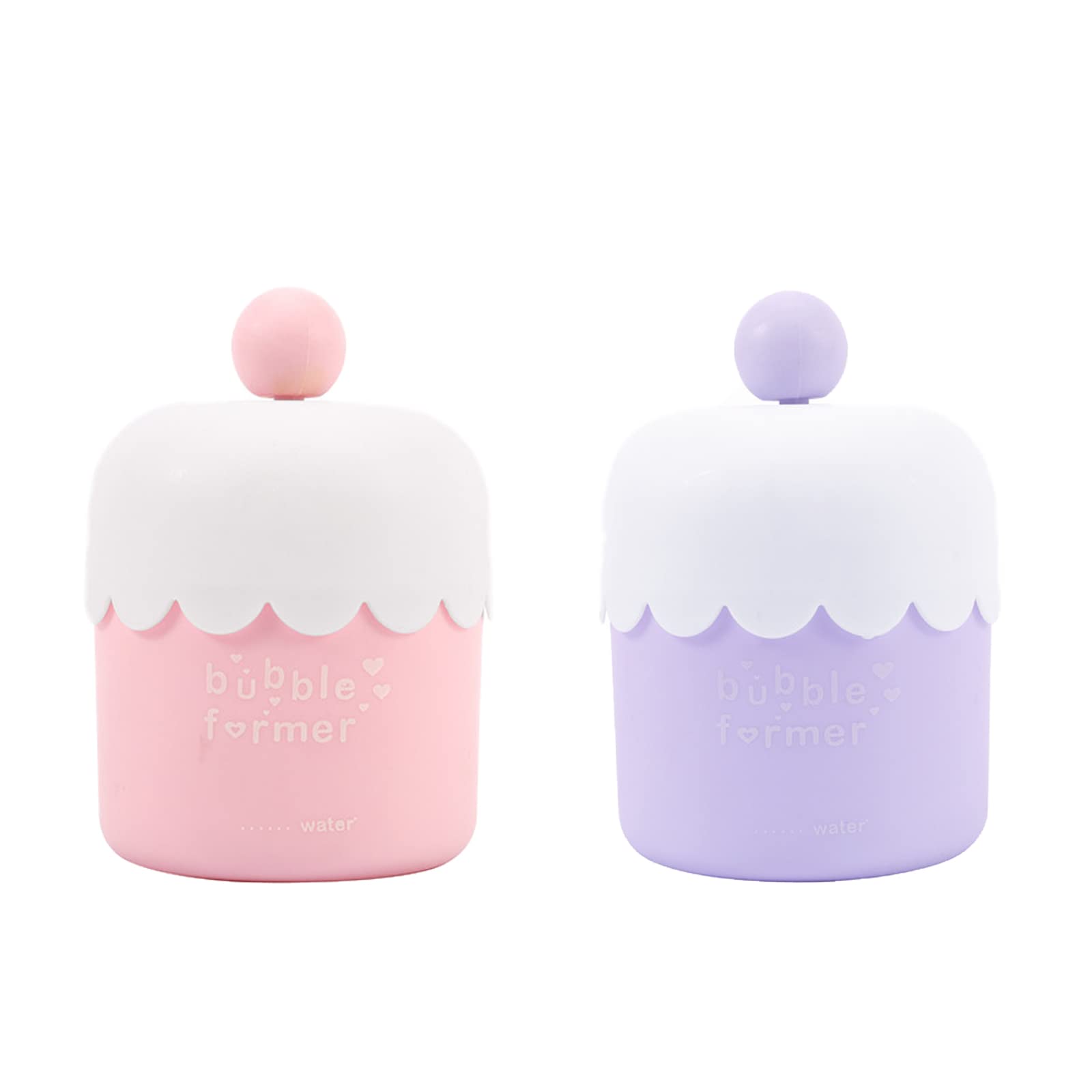 JIBIACB Facial Foamer Face Foam Maker Marshmallow Whip Maker Skincare Tools Facial Cleansing Tool for Face Wash Gift for Her (2pcs, Pink+Green)