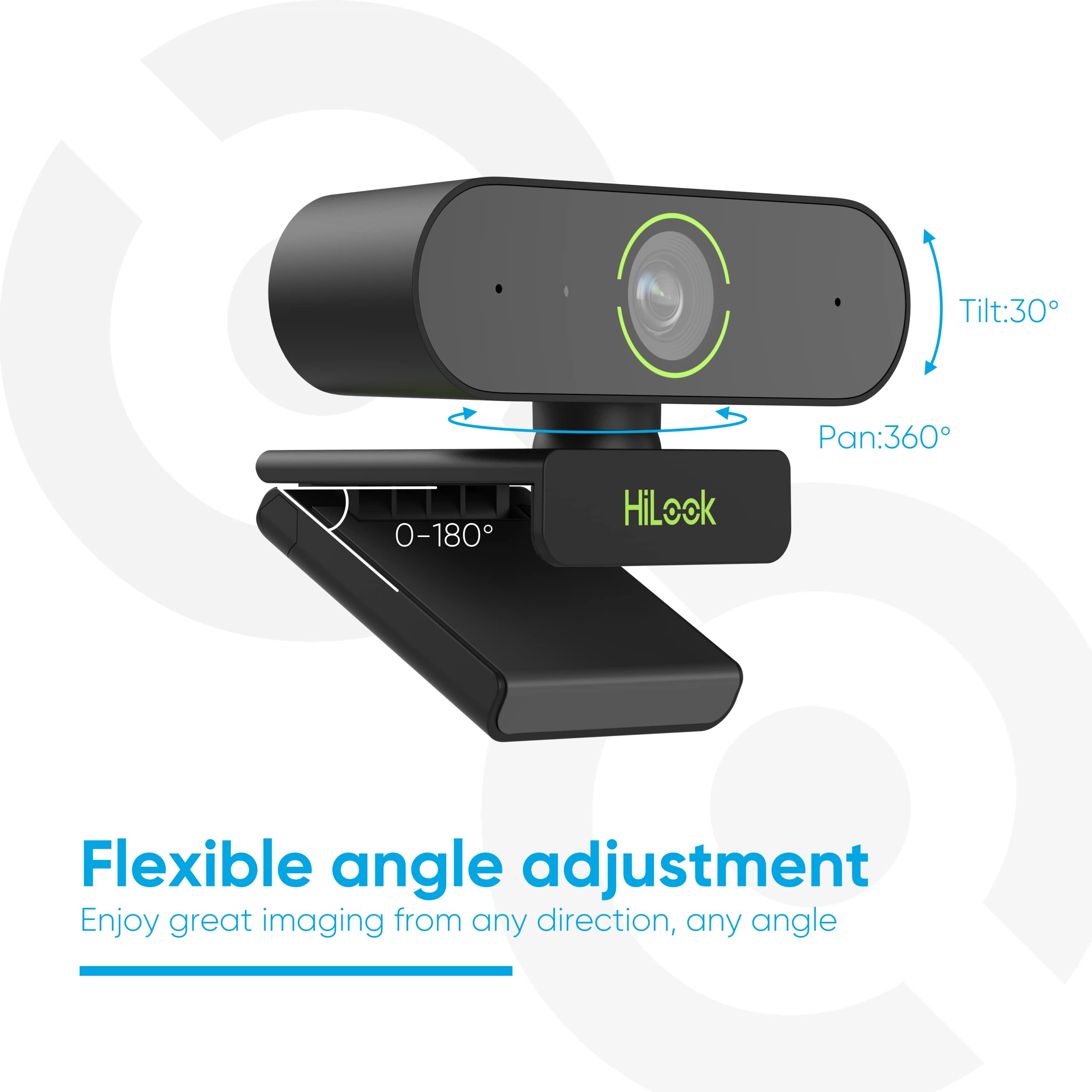 HiLook U12P 1080P HD Webcam with Noise-Canceling Mic, Autofocus & Privacy Cover, Low Light Correction Computer, USB Streaming Webcam for Zoom/Skype/Microsoft Teams/FaceTime, PC/Mac/Laptop