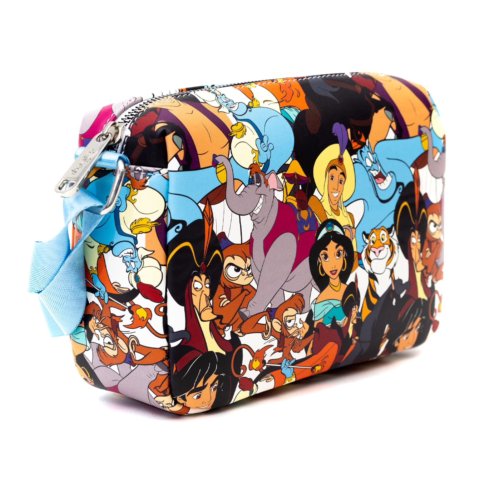 Disney Bag, Cross Body, Rectangle, Aladdin Character Poses Stacked Collage, Vegan Leather