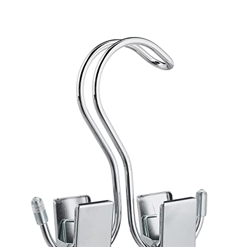 Relaxdays Boot Clips Set of 5 Double Clamp Rubberised Storage Boots & Hats Iron Boot Hanger Silver 5 Pieces