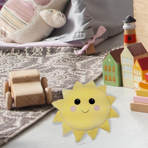 KINREX Yellow Sun Plush β Cheerful Cuddly Sun Stuffed Toy and Pillow for Kids, Bright Soft Sun Plushie, Perfect for Nursery and Playroom Decor, Measures 22 Inches