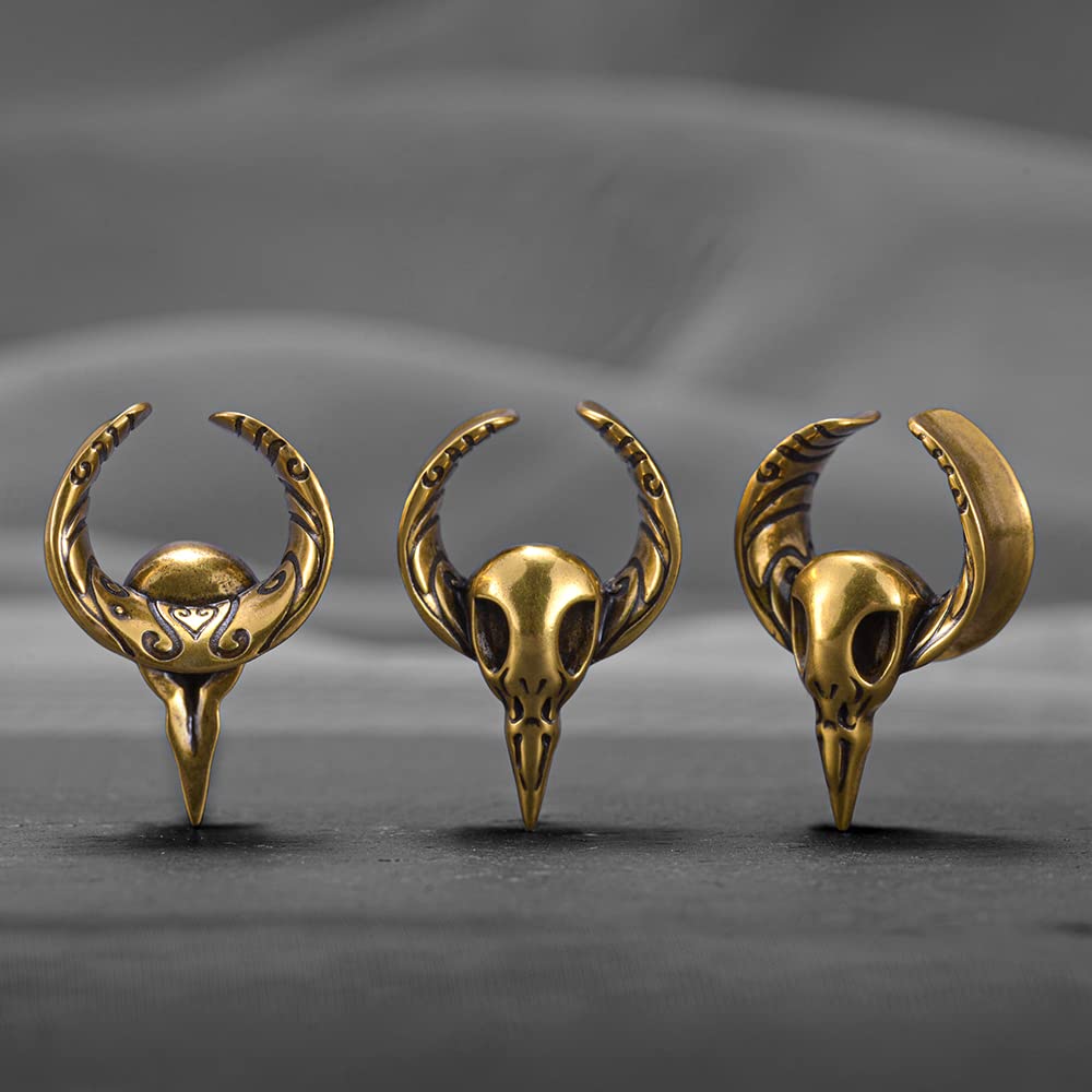 ERKUOO 2PCS Opening Saddle Ear Tunnel Faucet Plug Ear Gauges Piercing Expander Studs Stretchers Fashion Body Piercing Jewelry Earrings Gift 5/8"(16mm)