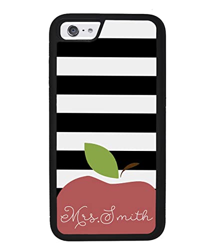 Teachers Appreciation Gift Personalized Apple iPhone Black Rubber Phone Case Compatible with iPhone 14 Pro Max, Pro, Max, iPhone 13 Pro Max Mini, 12 Pro Max Mini, 11 Pro Max X XS Max XR 8 7 Plus