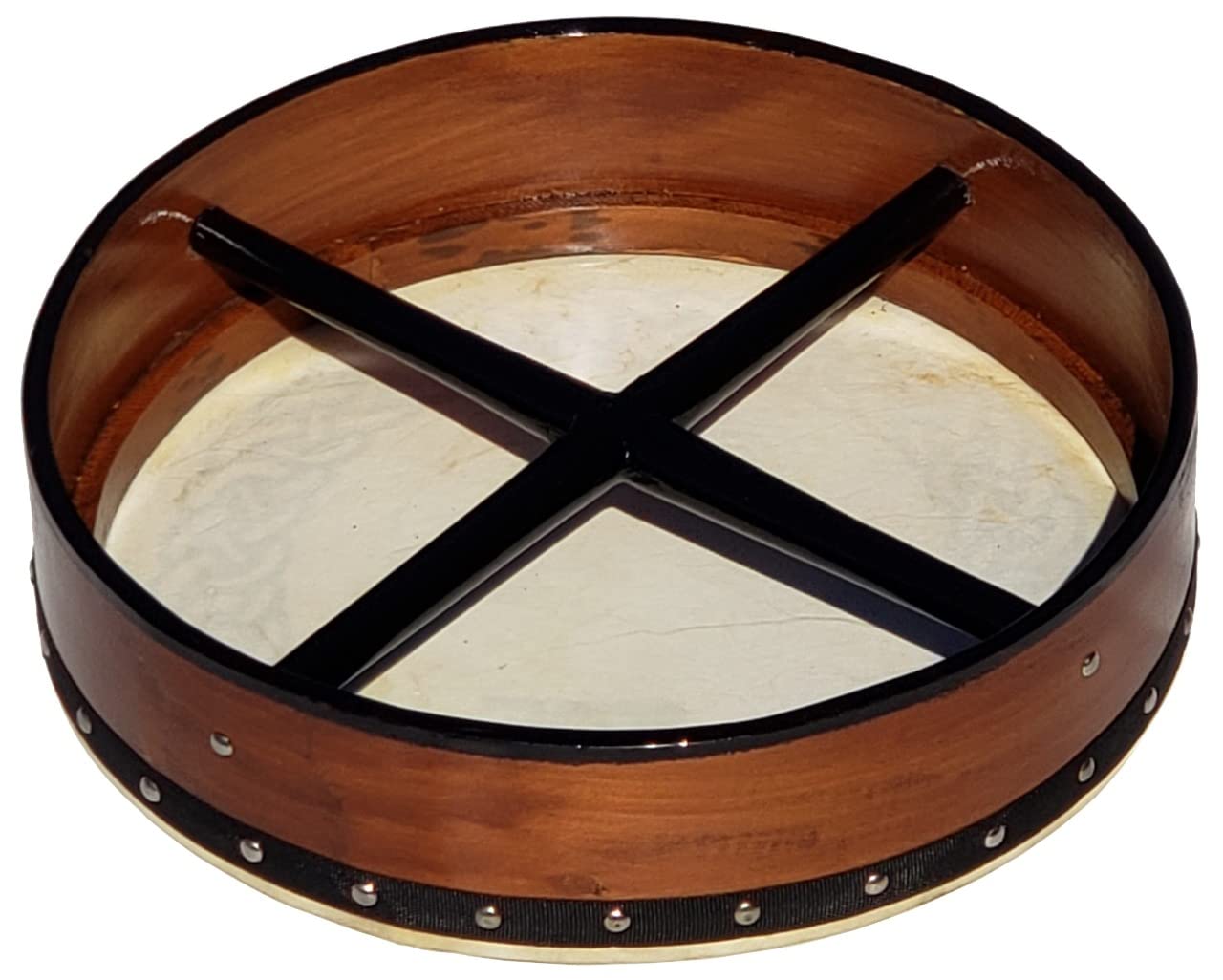 DEURA ROSEWOOD 14" x 3.5" Celtic Circle Design On the Skin Head BODHRAN DRUM Irish Celtic 14" Inch CASE and Tipper Included