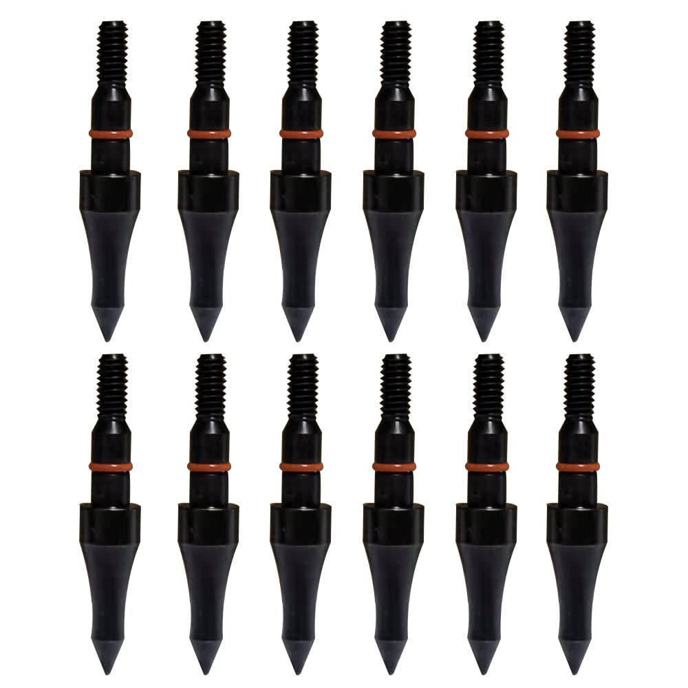 Field Points arrowheads 100 Grains Archery Field Points, 5/16'' Steel Screw in Archery Field Tips and Broadheads (1 Dozen 12 PCS), 2.9*2.3*0.6