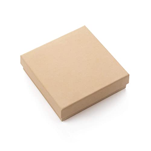 GEFTOL Jewelry Gift Boxes 20 Pack 3.5x3.5x1 Inch Cardboard Jewelry Boxes,Small Gift Boxes for Jewelry Earrings Necklaces Handmade Bangles Bracelets(Brown)