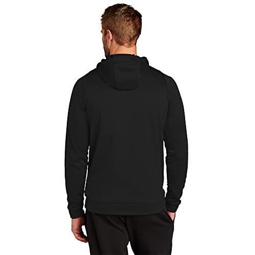 MEN'S NIKE THERMA PULLOVER HOODIE (Black/White, Large)