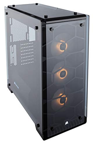 Corsair Crystal 570X RGB Mid-Tower Case, 3 RGB Fans, Tempered Glass - Black