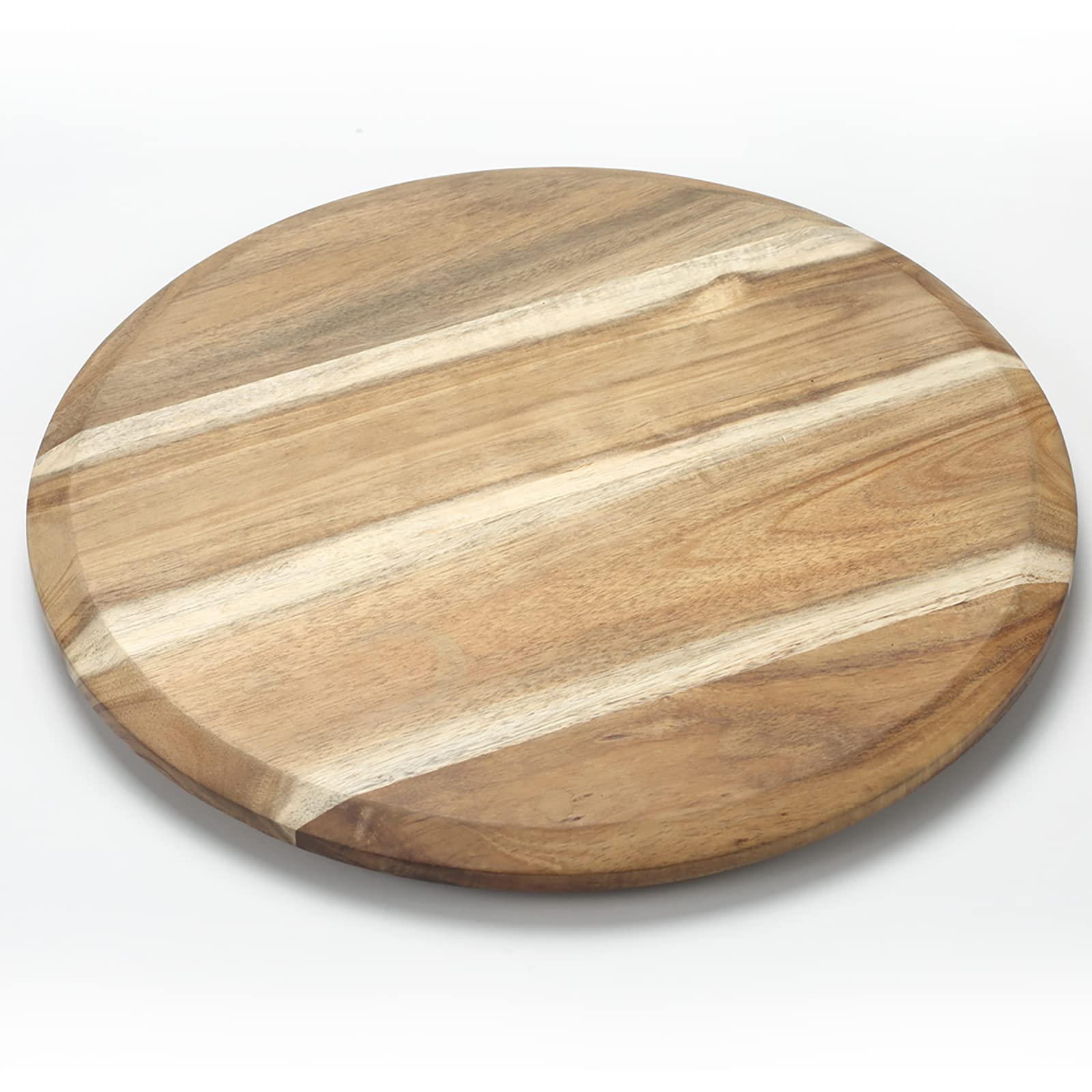 EVERBBKING 15 inch Acacia Wood Lazy Susan Kitchen Organizer Turntable for Cabinet Pantry Table Organization Spice Oil Storage