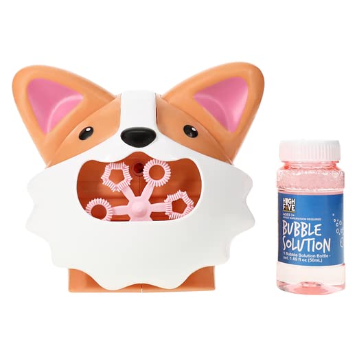 Corgi Bubble Blower - Bubble Machine with Bubble Solution Included + 01 Bottle 24 Oz Bubble Solution