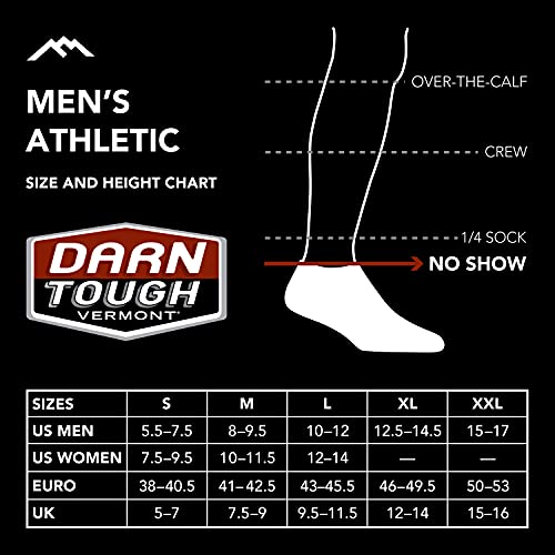 Darn Tough Men's Element No Show Tab Lightweight with Cushion Running Sock (Style 1101) - Black, Large