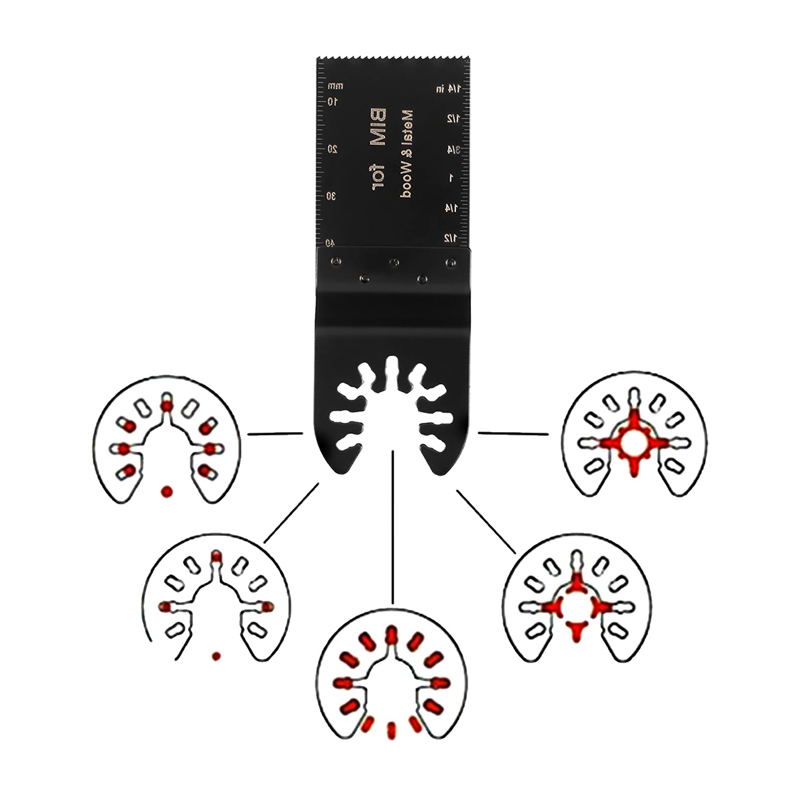 FOHEEL 20 Pcs Wood Oscillating Tool Saw Blades Multitool Compatible with Porter Cable Black & Decker, Bosch, Dremel, Craftsman, Ridgid, Ryobi, Makita, Milwaukee, Dewalt, Rockwell, Chicago
