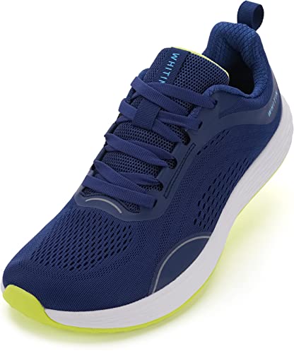 Mens Zero Drop Wide Toe Box Road Running Shoes Width Male Size 8 Lightweight Gym Sport Walking Workout Cross Training Tennis Athletics Outdoor Blue 41