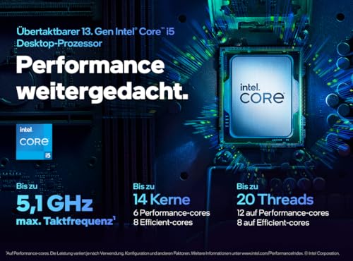 Intel® Core™ 13th Generation i5-13500 Desktop Processor (14 Core (6 P-Core + 8 E-Core), 24 MB Cache, up to 4.8 GHz, LGA1700, Intel® UHD Graphics 770)