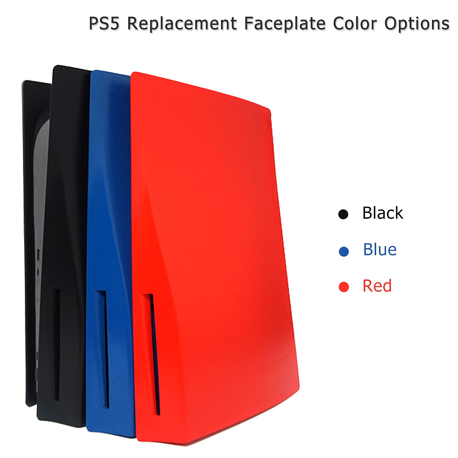 Faceplate Replacement Console Cover for P5 Disk Console DOBEWINGDELOU Anti Dust and Scratch Face Plate Shell for Disc Edition Hard ABS Shockproof Black